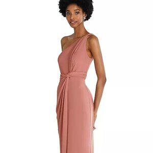 Dessy Collection | Dresses | Dessy Th0oneshoulder Twist Draped Maxi ...